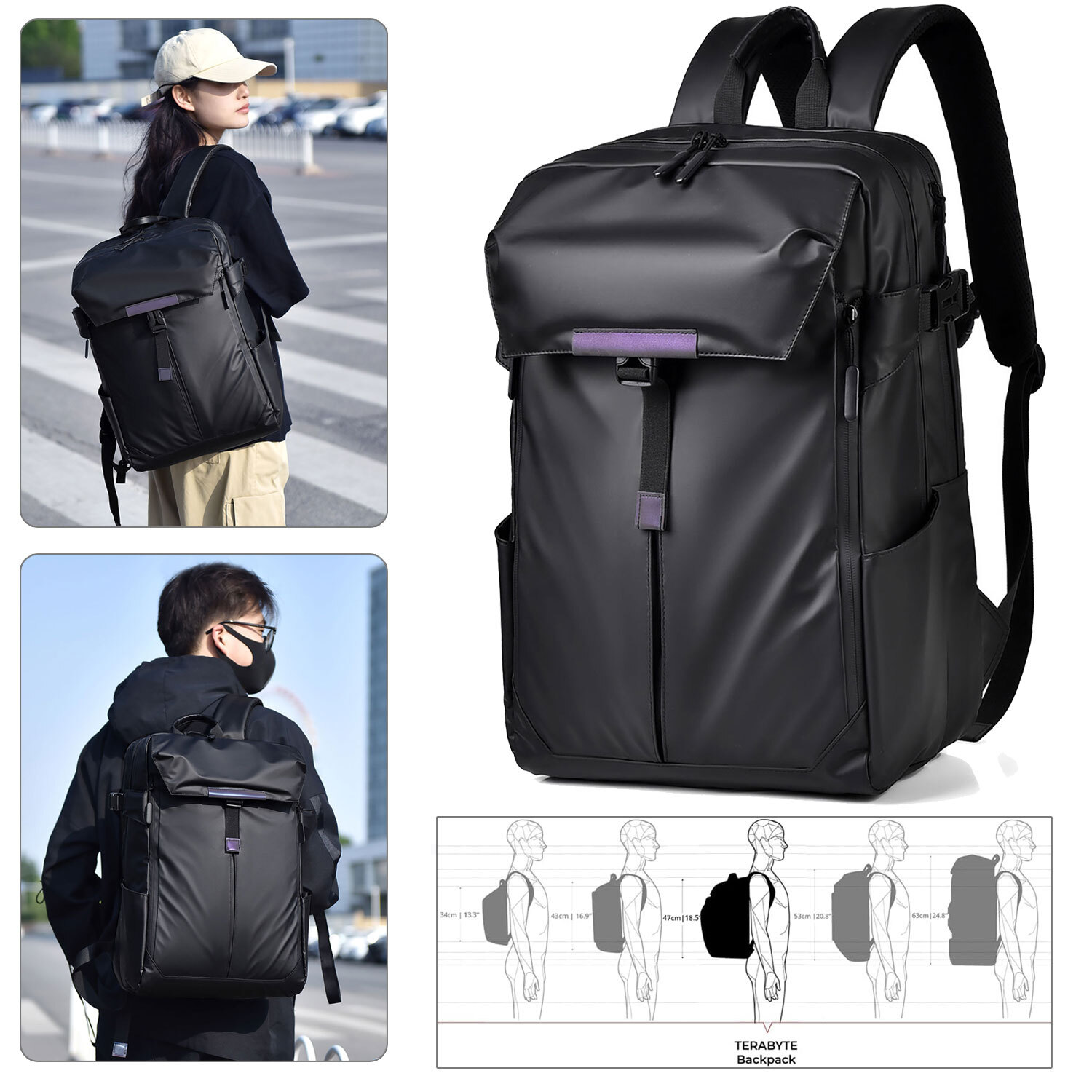 Expandable Carry on Backpack Extra Large Travel Backpack Weekender Backpack