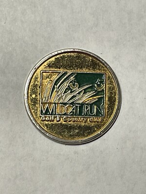Vintage Rare Wildcat Run Golf & Country Club 1" Coin Golf Marker ...