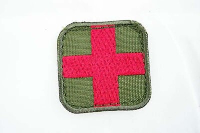 Condor Medic Morale Patch Olive / Red Hook Back Hook Back 2" X 2" 231 ...