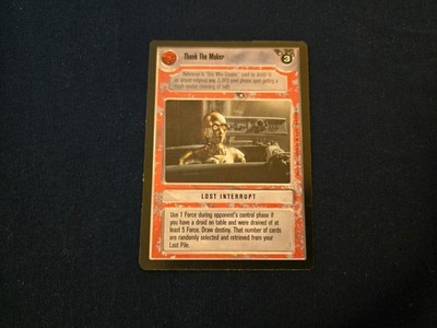 Star Wars CCG Premiere Limited Thank The Maker | eBay