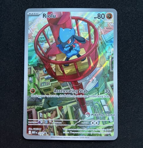 Pokemon TCG - Mega Evolution Riolu & Alakazam Pokemon Center Stamped ...