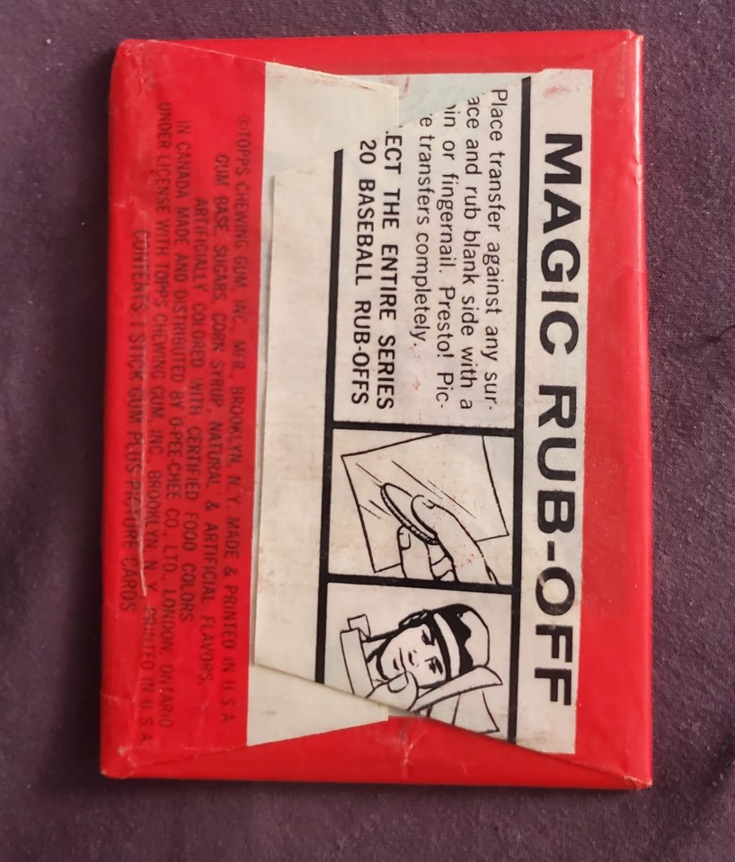 1966 TOPPS BASEBALL UNOPENED PACK 5 CENT WAX PACK POSSIBLE MANTLE MAYS ...