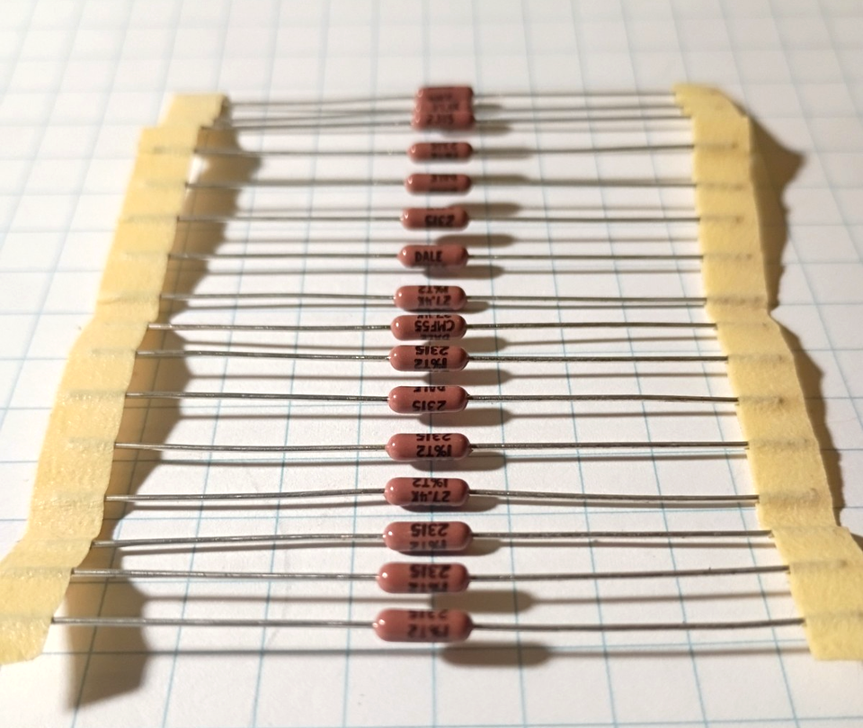 Metal Film Resistor, 27.4 K ohms ±1%, 1/2W, Thru Hole, VISHAY/DALE | eBay