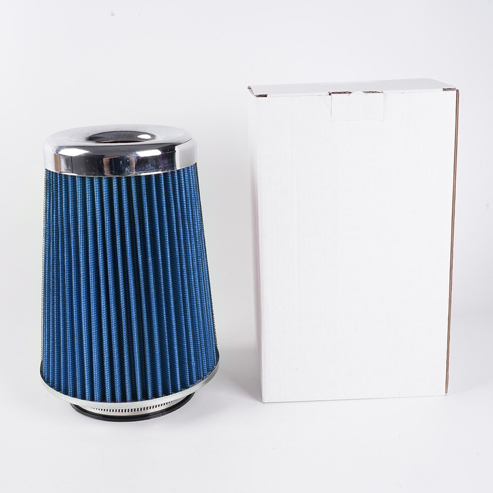 3", 3.5", 4" Inlet Long Performance High Flow Cold Air Intake Cone Dry ...