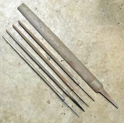 5pc Simonds File Lot Round And Smooth Half Round Machinist Tool Box ...