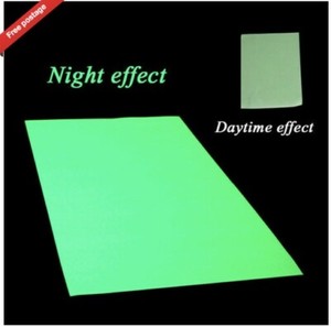 A4 Sheet GLOW IN THE DARK Self Adhesive Sign Making Vinyl Stickers Peel ...