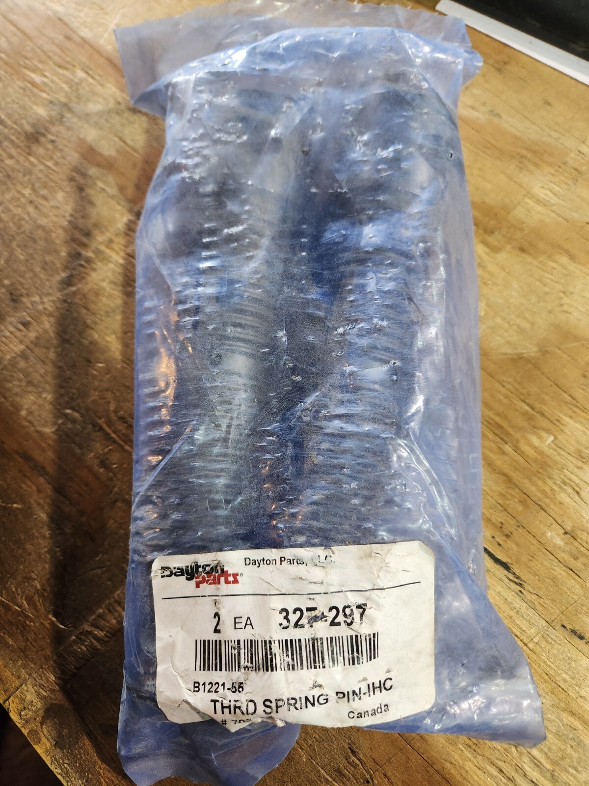 (2) Dayton Parts 327-297 Multi Purpose Pin Spring End 1.06" Diameter 7. ...