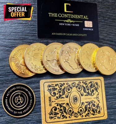John Wick Continental Adjudicator Gold Coins Hotel Card Collectors ...
