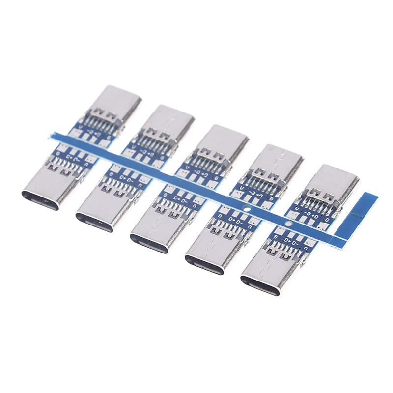 10pcs USB 3.1 Type C Connector 14 Pin Female Socket receptacle Through ...