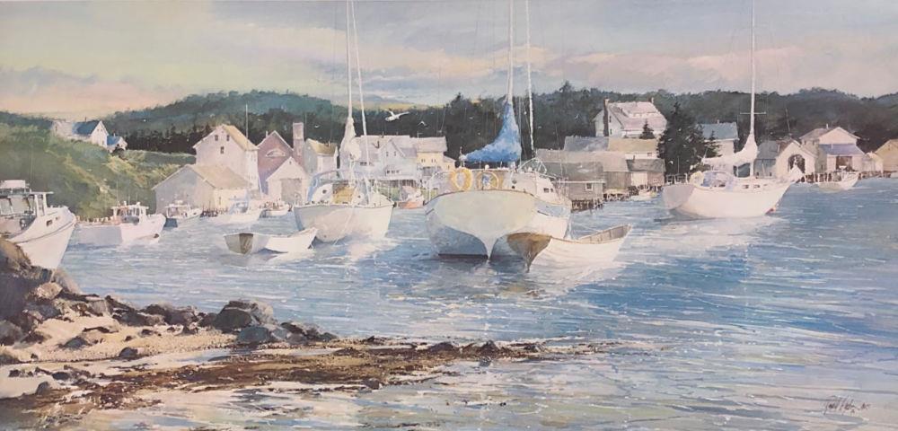 Randall Higdon Harbor Serenity Boat S/N Art Print | eBay
