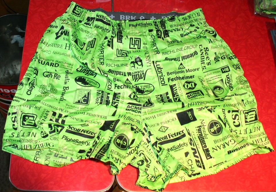 2016 BERKSHIRE HATHAWAY WARREN BUFFETT BERKY BOXER boxers SHORTS SMALL ...
