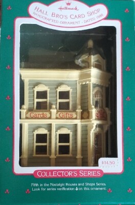 🐦🌟 💖 Hallmark 1988 Nostalgic Houses and Shops Hall Bros Card Shop | eBay