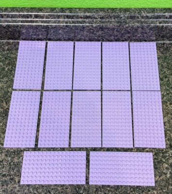 x12 LEGO Lavender Baseplates Base Plates Building Plate Mils 8x16 8 x ...