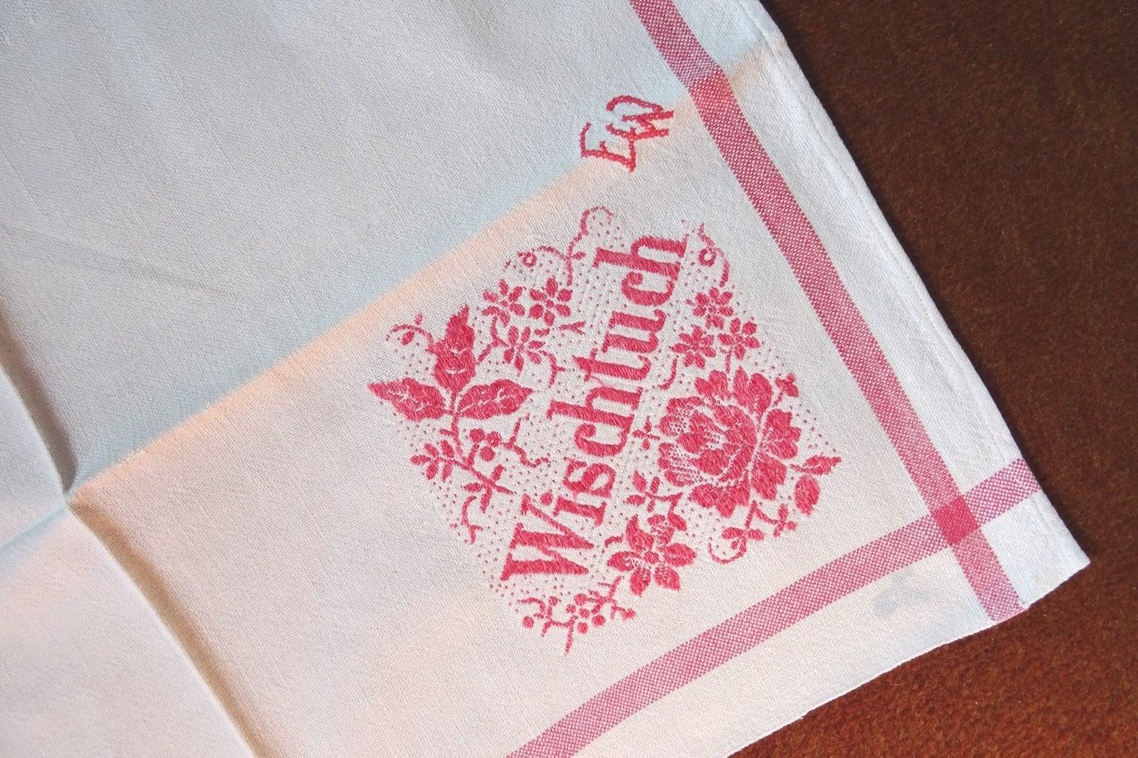 Rarität! Wischtuch Reines Leinen Schriftzug Wischtuch Jugendstil ...