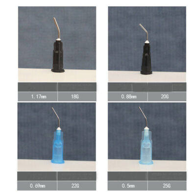 1 bag 100 Pre Bent Needle Tip 18G 20G 22G 25G For Liner Flow sealant ...