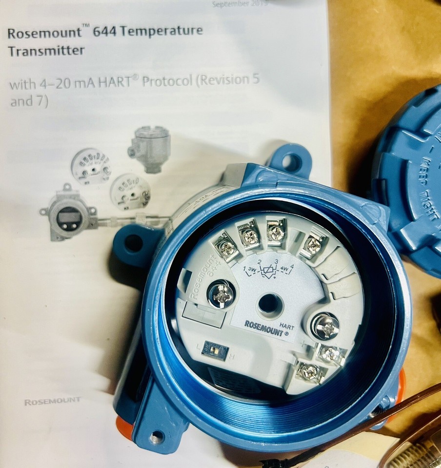 NEW Emerson Rosemount 644 smart temperature transmitter 4-20 mA Hart ...