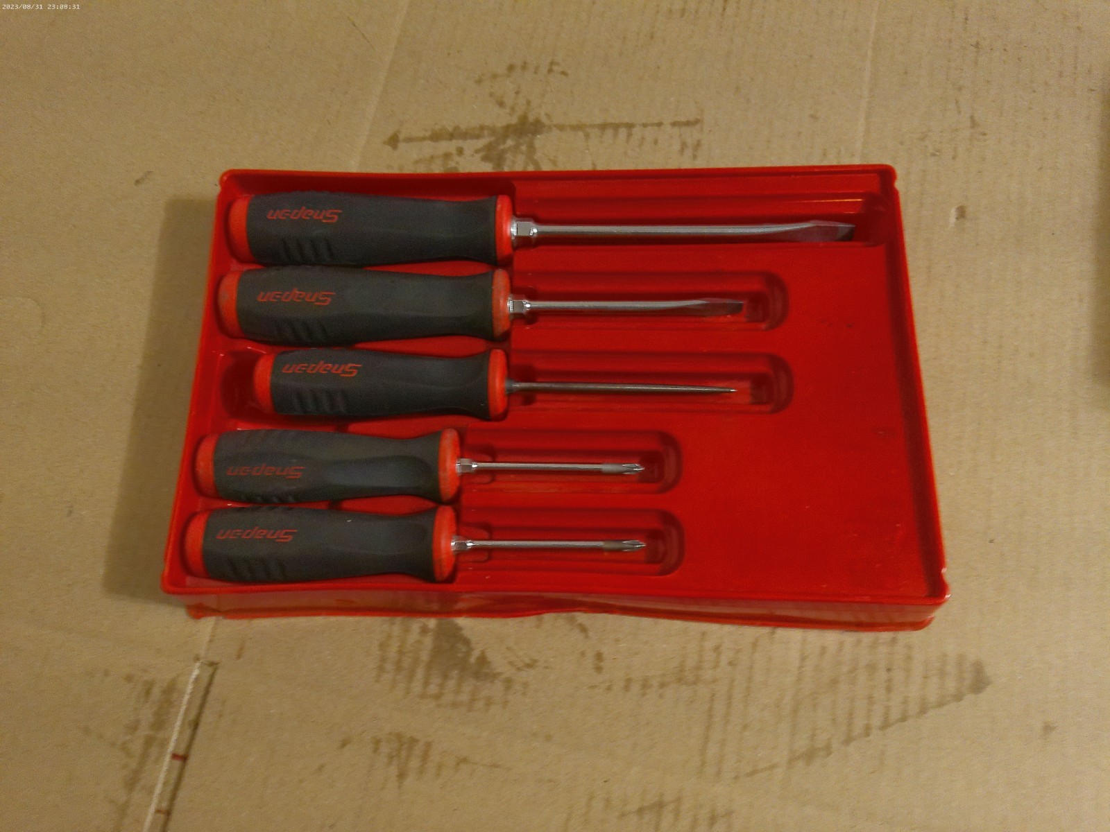 Snap-on 5pc Combination Instinct Soft Grip Screwdriver Set red sgd6 sdg4 sdgp31. | eBay