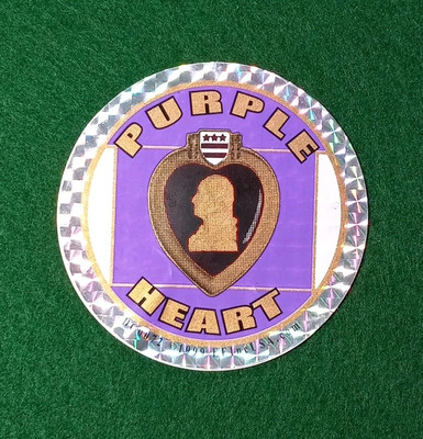 Vintage PURPLE HEART Sticker USA/NOS | eBay