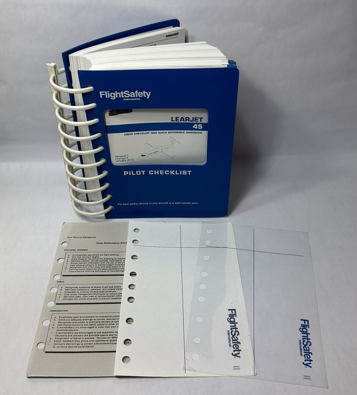 Flight Safety Int Learjet 45 Crew Checklist QRH Quick Ref Handbook LR45 ...