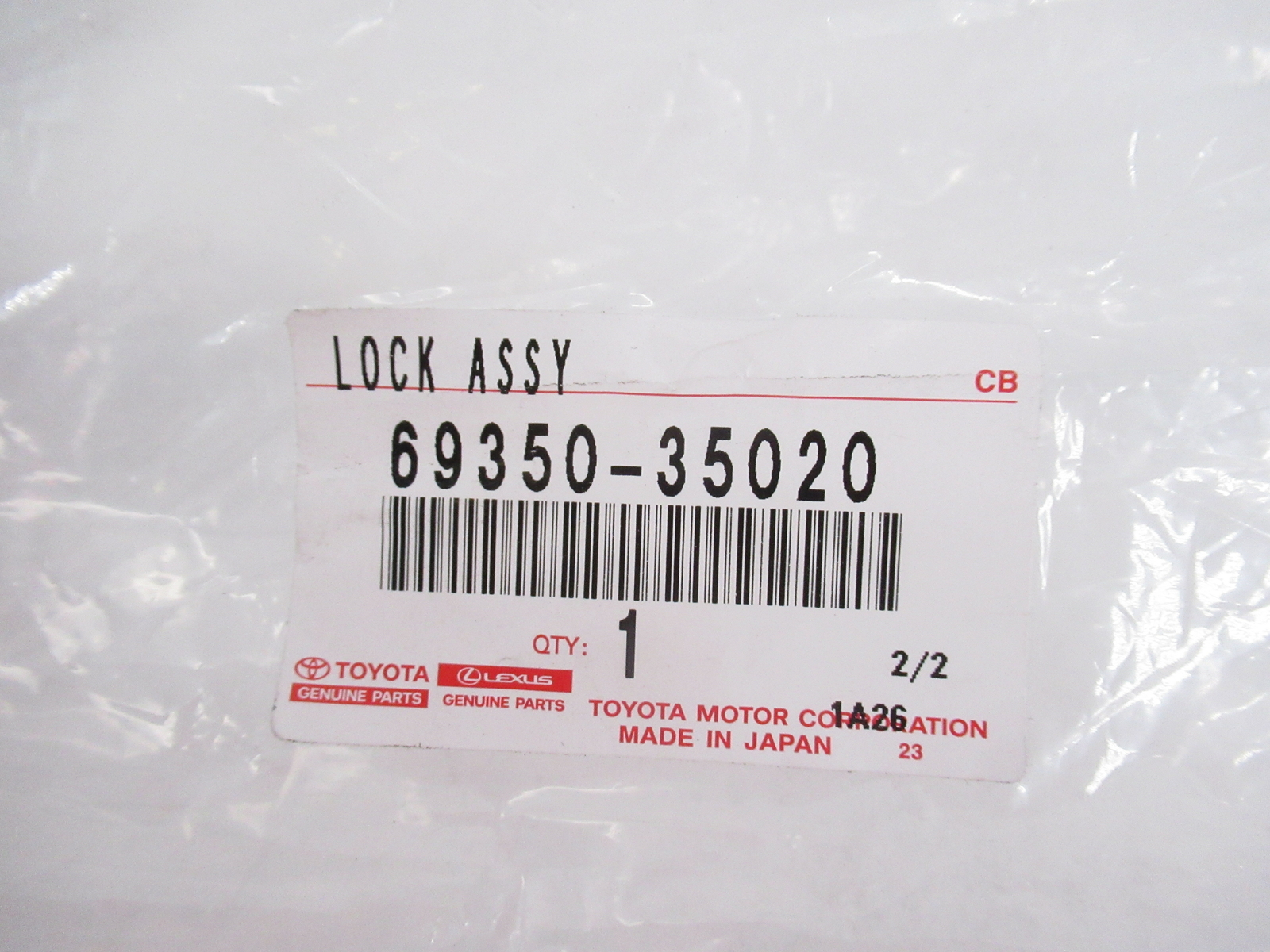 Genuine OEM Toyota 69350-35020 Back Door Lock Assembly 1996-2002 ...