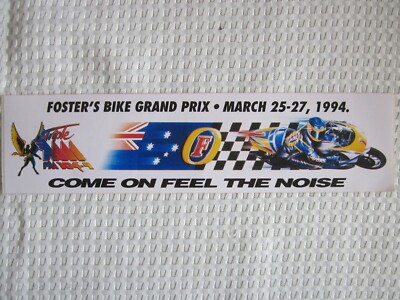 Foster's Bike Grand Prix 1994 sticker - come on feel the noise | eBay ...