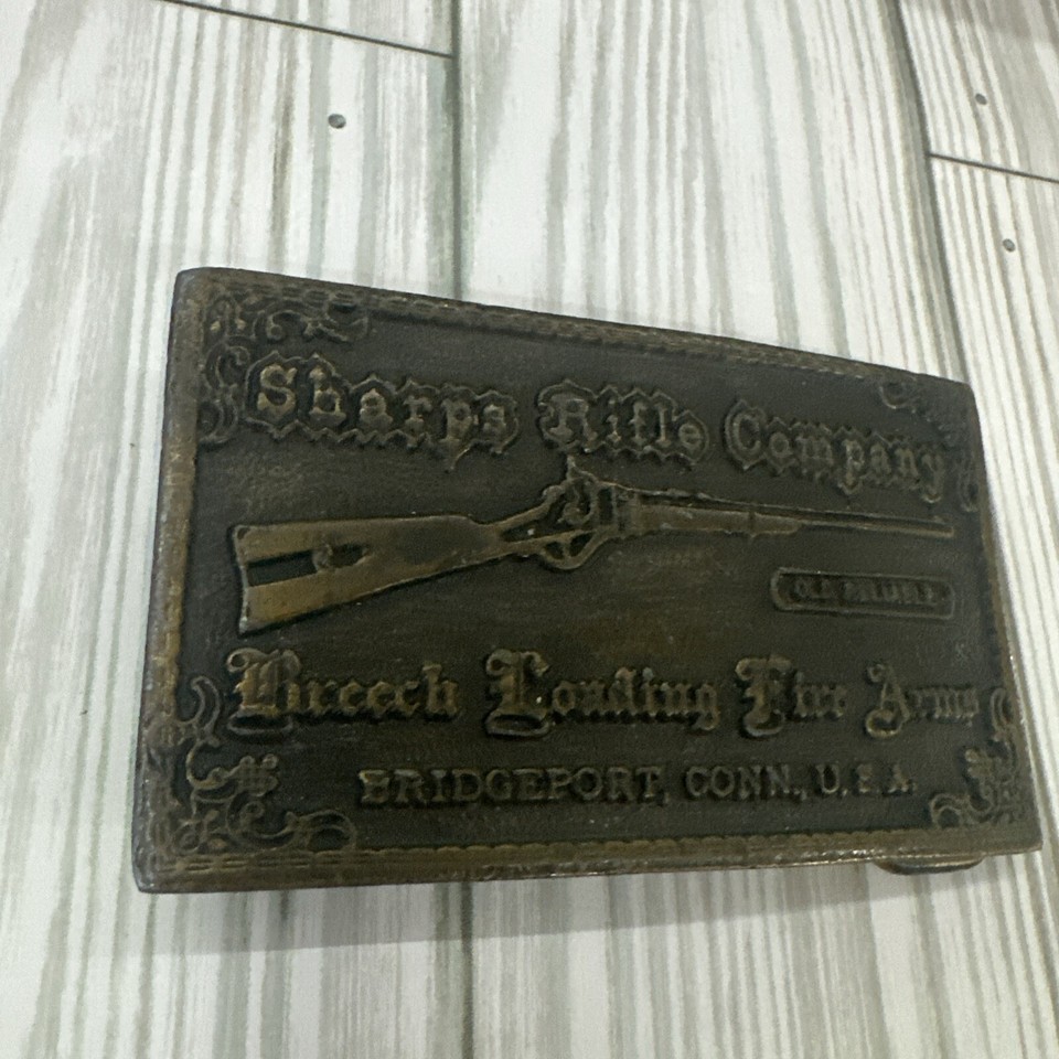 Sharps Rifle Company Breech Loading Firearms Belt Buckle metal country ...