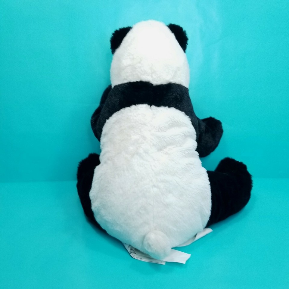 Ikea Panda Bear Plush Kramig Black White 12" Long Stuffed Animal Soft ...