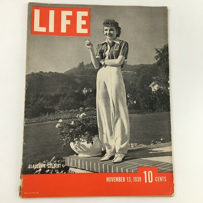 VTG Life Magazine November 13 1939 French Actress Claudette Colbert in ...