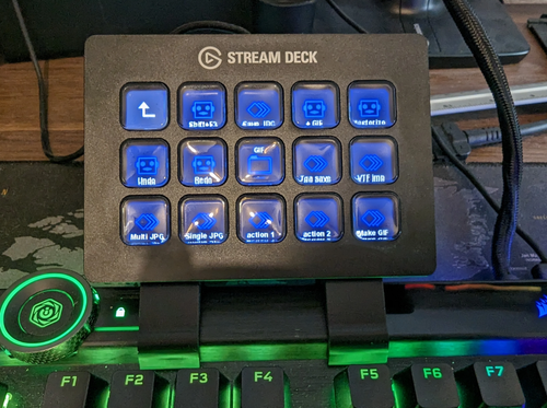 Angled Keyboard Mount for ELGATO Stream Deck MK.1 to Corsair K70, K100 ...