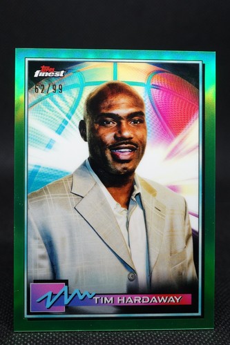 2021 Topps Finest Basketball TIM HARDAWAY #50 GREEN Refractor Parallel ...
