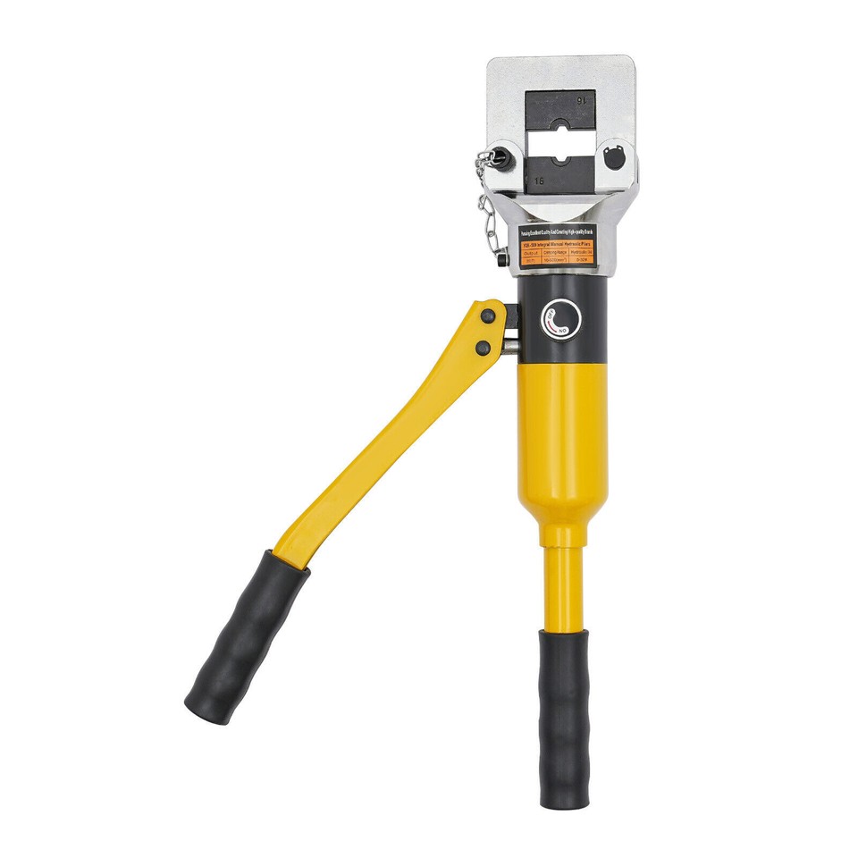 Yellow Hand Operated Hydraulic Crimping Tool Hydraulic Crimper w/ 13 ...