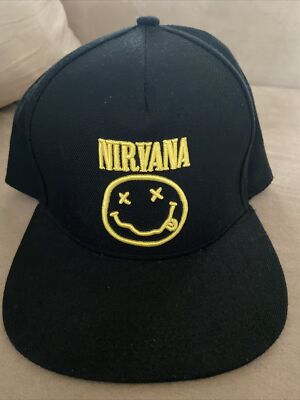 Brand New 2016 NIRVANA Cap Hat Black SnapBack Adjustable OSFM | eBay