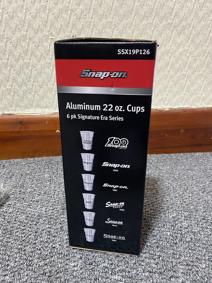 Snap On Tools 100th Anniversary 6 Pack Aluminum 22oz Cups SSX19P126 New ...