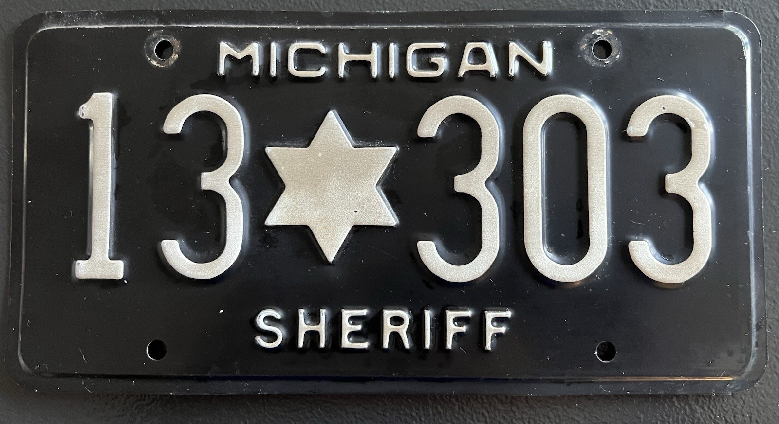 Michigan Sheriffs License Plate Discontinued Obsolete Sheriff Sheriff's ...