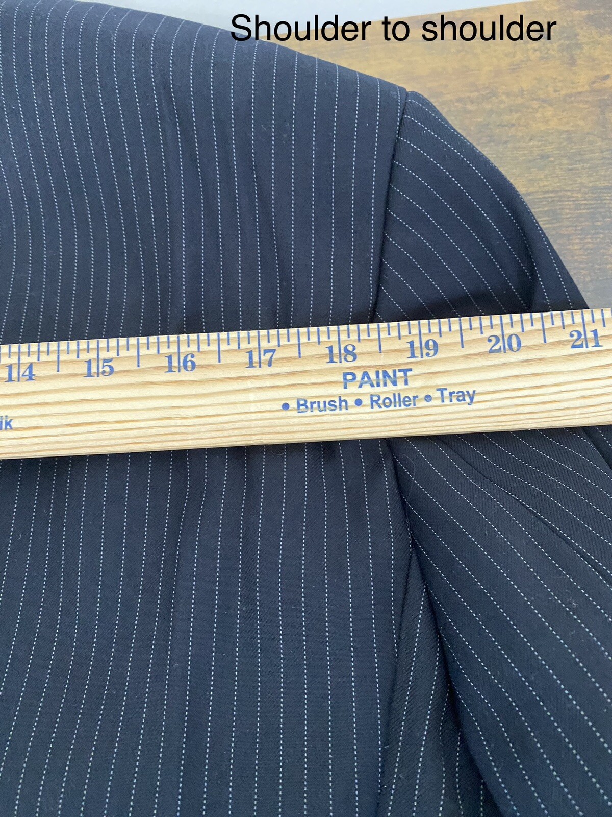 Caravelli Mens Blazer Jacket Size 44R Long Navy Pin Stripes Vented ...