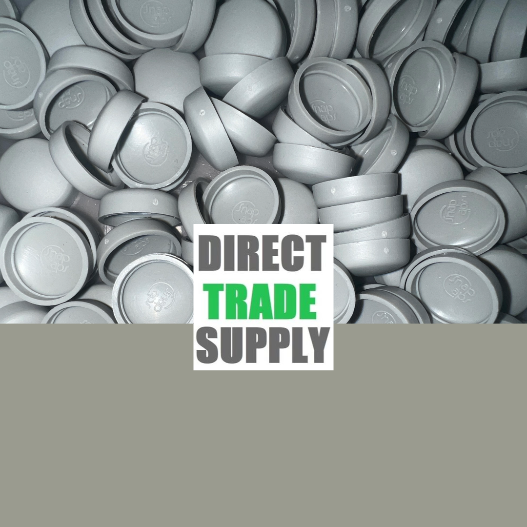 Grey Plastic Screw Cap / Cover - Decorative Plastidome - Countersunk ...