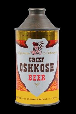 Chief Oshkosh Beer of Wisconsin DIECUT Sign 36" Tall USA STEEL XL Size ...
