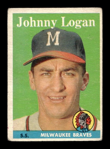 1958 Topps #110 Johnny Logan Braves GD-VG *y6 | eBay
