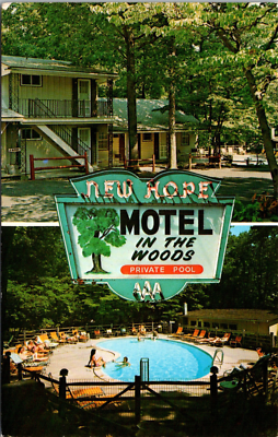 BUCKS COUNTY, PENNSYLVANIA - NEW HOPE ROADSIDE MOTEL - VINTAGE POSTCARD ...