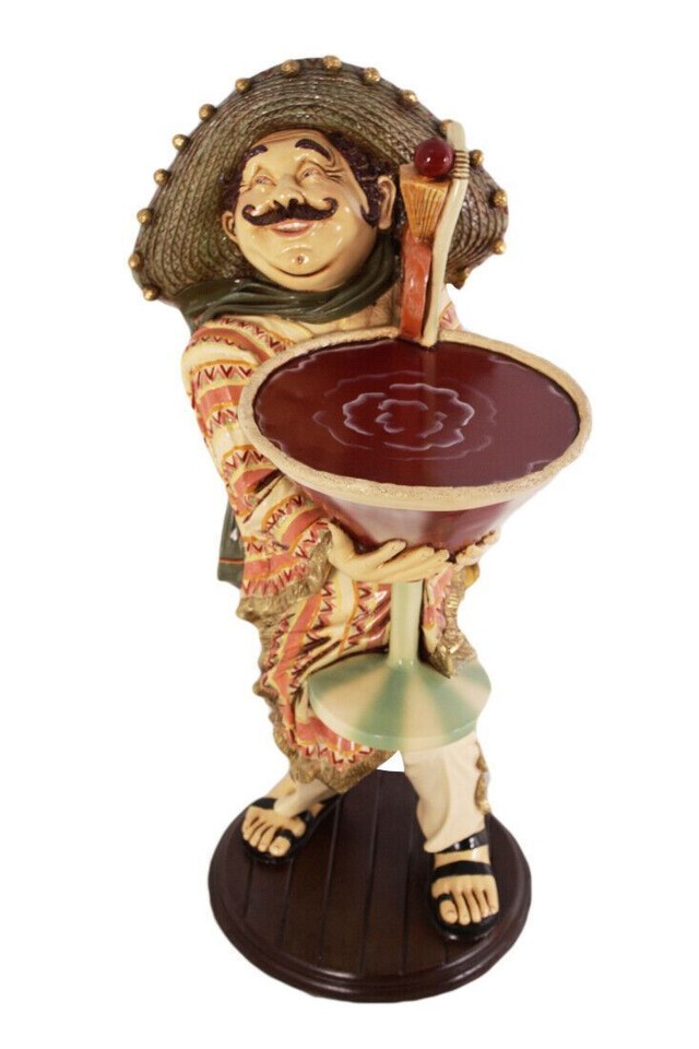 3ft Mexican Cocktail Waiter Statue Novelty Bar Kitchen Decor ...