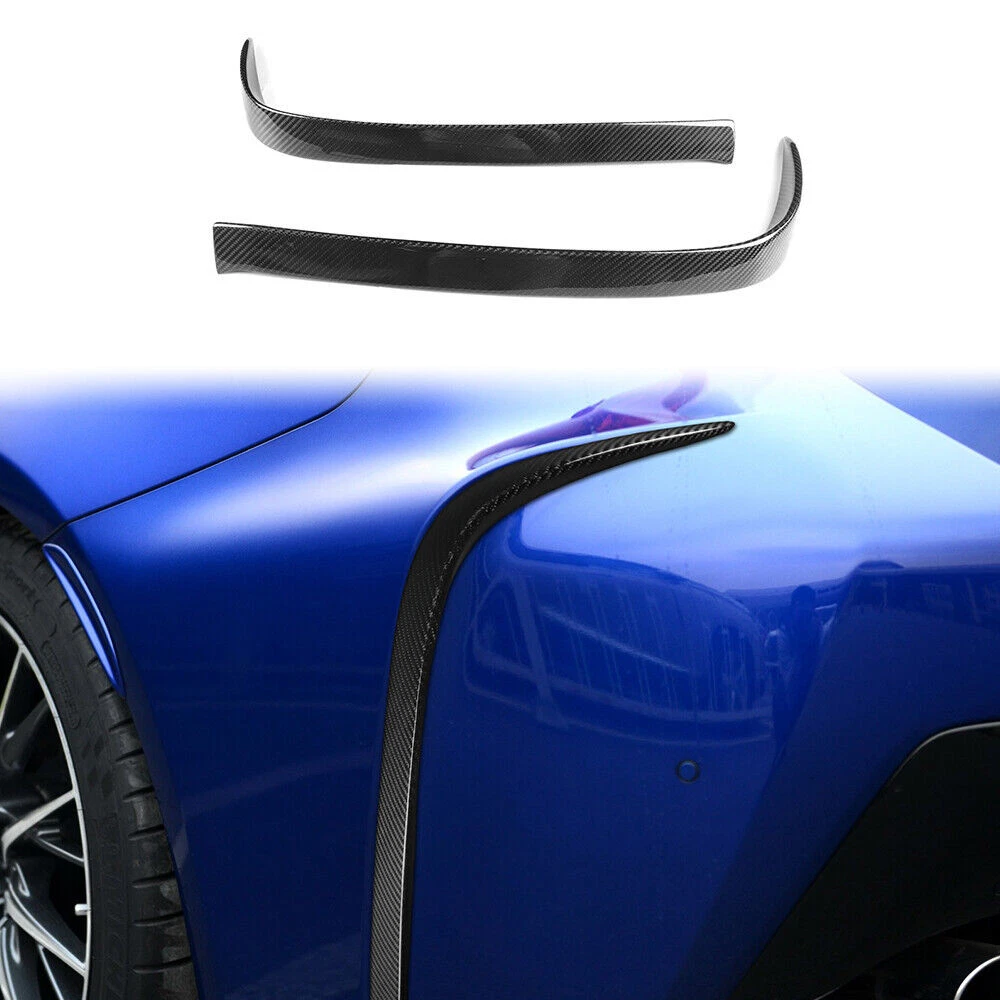 REAL CARBON FIBER REAR BUMPER SIDE TRIM GARNISH CANARDS FOR 15-18 LEXUS ...