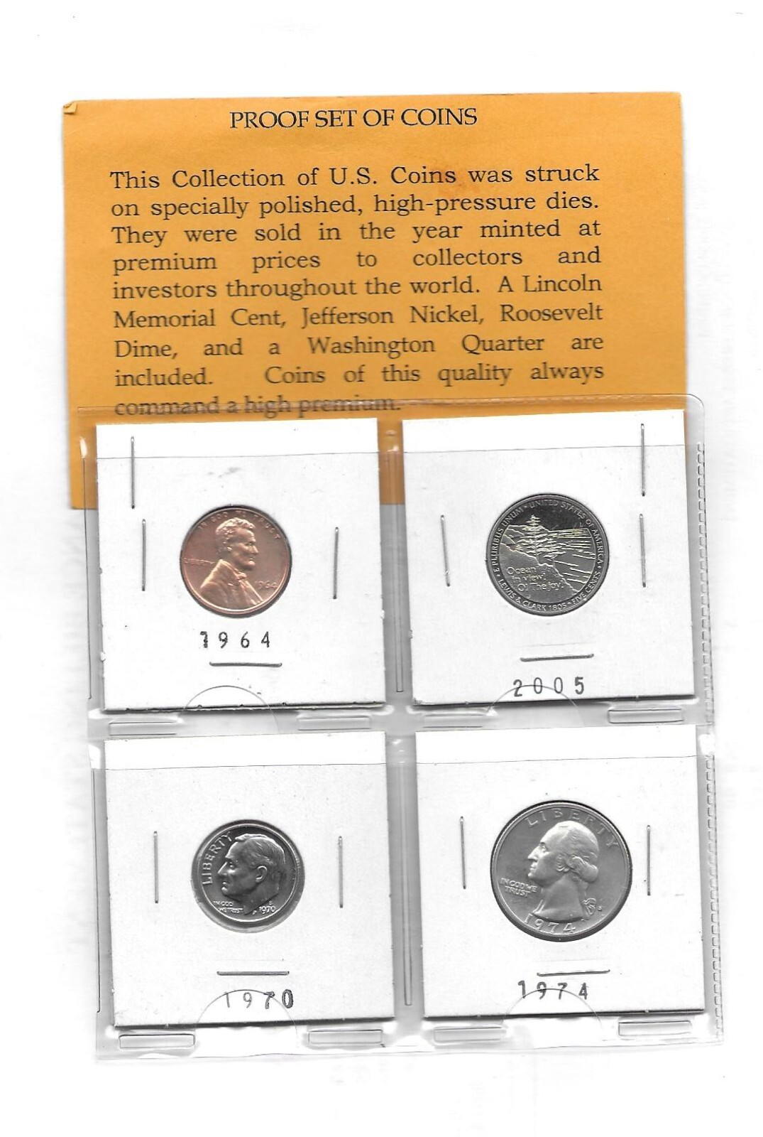 us proof mint set lot coins, LINCOLN CENT, 4 DIFFERENT KINDS OF COINS ...