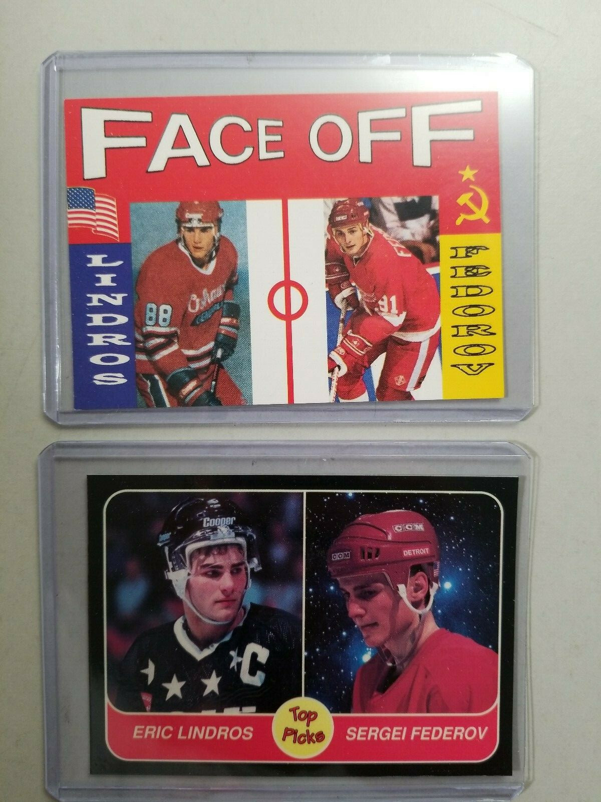 ERIC LINDROS + SERGEI FEDOROV FACE OFF 2 CARD SET, #BC07 | eBay