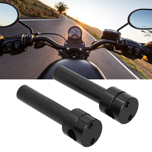 Black 2pcs 25mm Handlebar Bar Risers Mount Clamp Adaptor Kit Aluminum ...