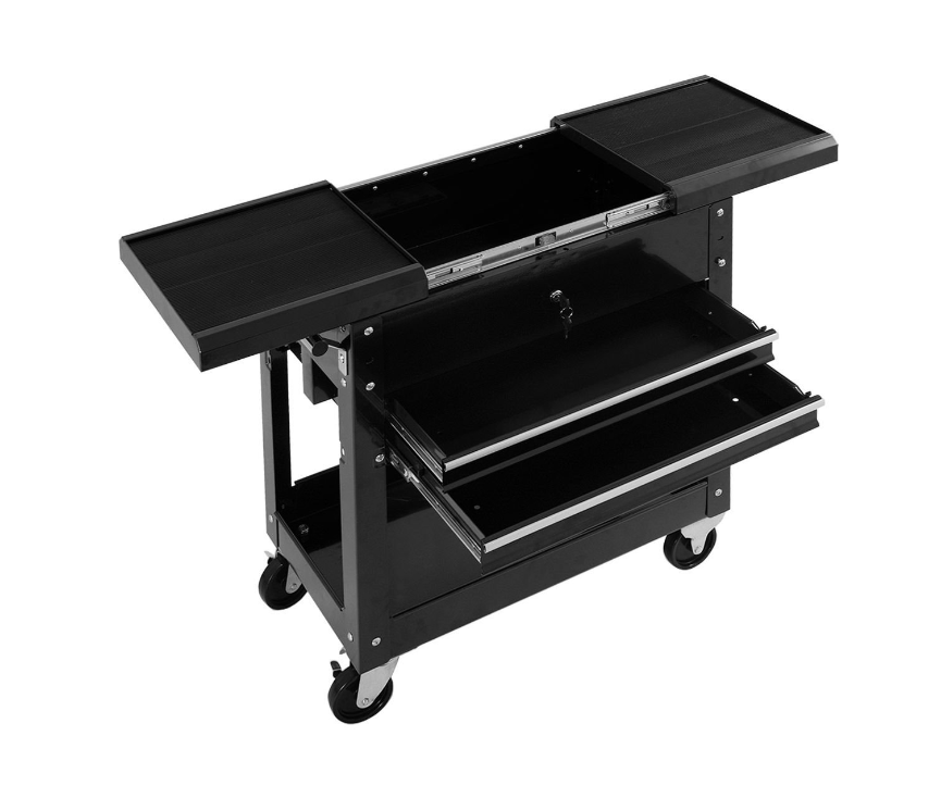 Rolling Mechanics Tool Cart Slide Top Utility Storage Cabinet Organizer ...