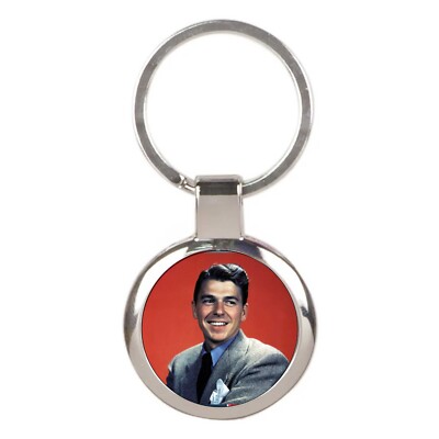 President Reagan Key Ring Key chain Chrome finish Key Fob | eBay