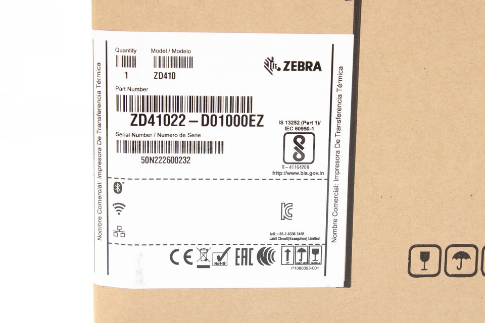 SEALED Zebra ZD410 Direct Thermal Barcode Label Desktop Printer ZD41022 ...