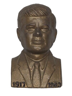 Vtg President John F Kennedy Bust Cast Metal JFK Sculpture 5.5" | eBay
