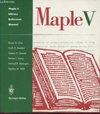 Maple V library reference manual - Char Bruce W., Geddes Keith O. | eBay