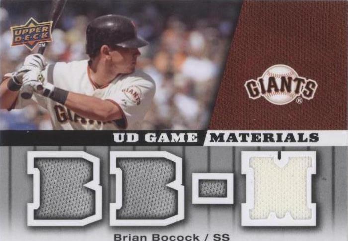 2009 Upper Deck - Ud Game Materials Brian Bocock #GM-BB (MEM) for sale ...